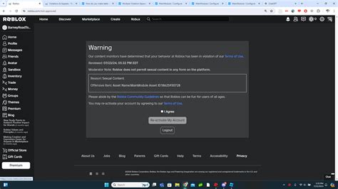 Roblox Warned Me For SEXUAL CONTENT Platform Usage Support Developer Forum Roblox