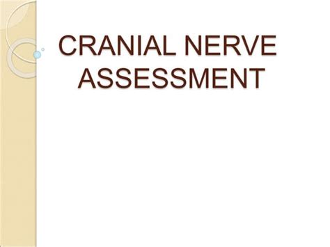 Cranial Nerve Examination Pdf Cranial Nerve Examination Pdf