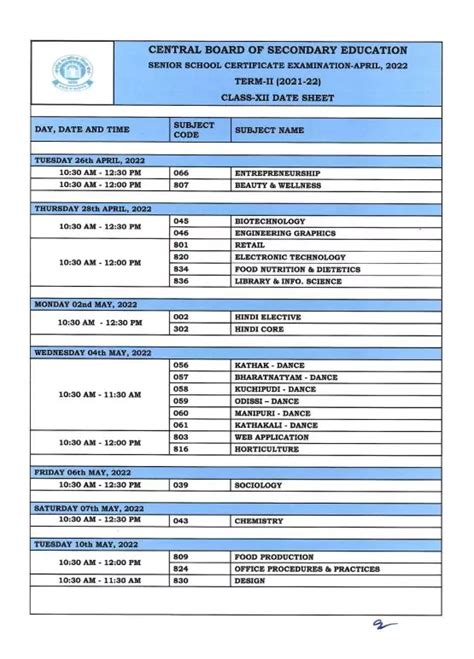 [pdf] Cbse Class 12 Date Sheet 2023 24 Pdf Panot Book
