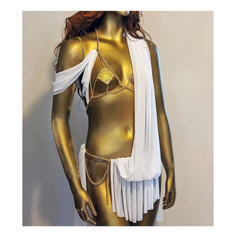 GREEK GODDESS TOGA Costume Sexy Roman Grecian Venus Aphrodite Spartan Womens Festival Halloween