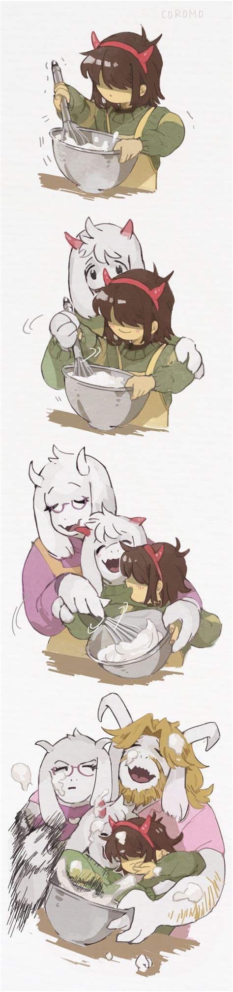 Kris Toriel Ralsei And Asgore Dreemurr Deltarune Drawn By Corogarucoromo Danbooru