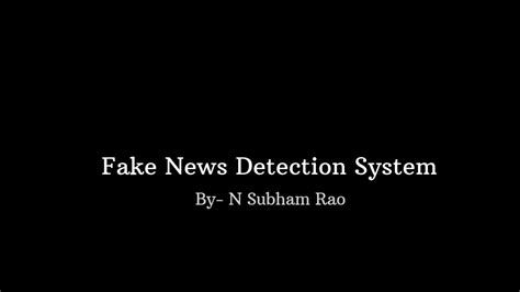 N Subham Rao On Linkedin Connections Fakenewsdetection