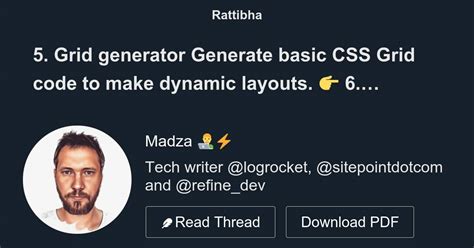 5 Grid Generator Generate Basic Css Grid Code To Make Dynamic Layouts 👉 Thread From Madza 👨