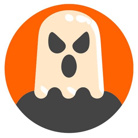 Premium Vector Halloween Ghost Icon Colored Shapes