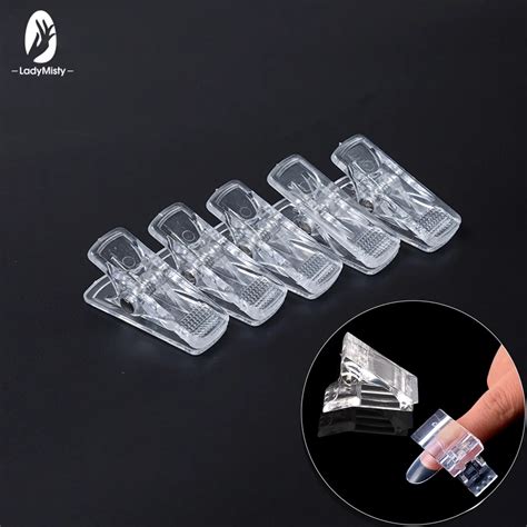Ladymisty Poly Gel Quick Building Nail Tips Clip Plastic Finger