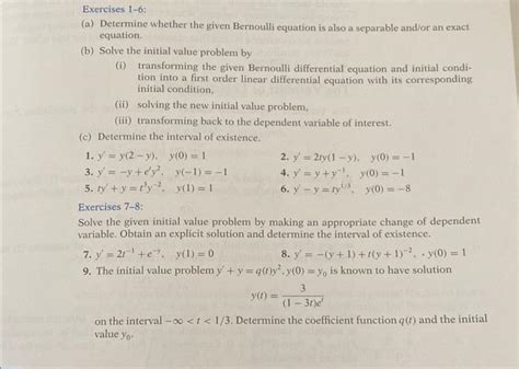 solved exercises 1 6 a determine whether the given