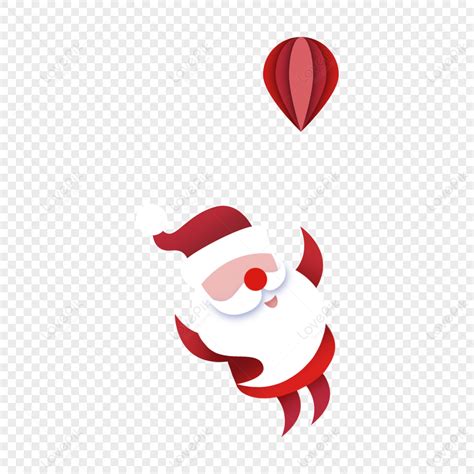 해피 산타 일러스트 빨간 풍선 유치원수염사슴 Png 일러스트 무료 다운로드 Lovepik
