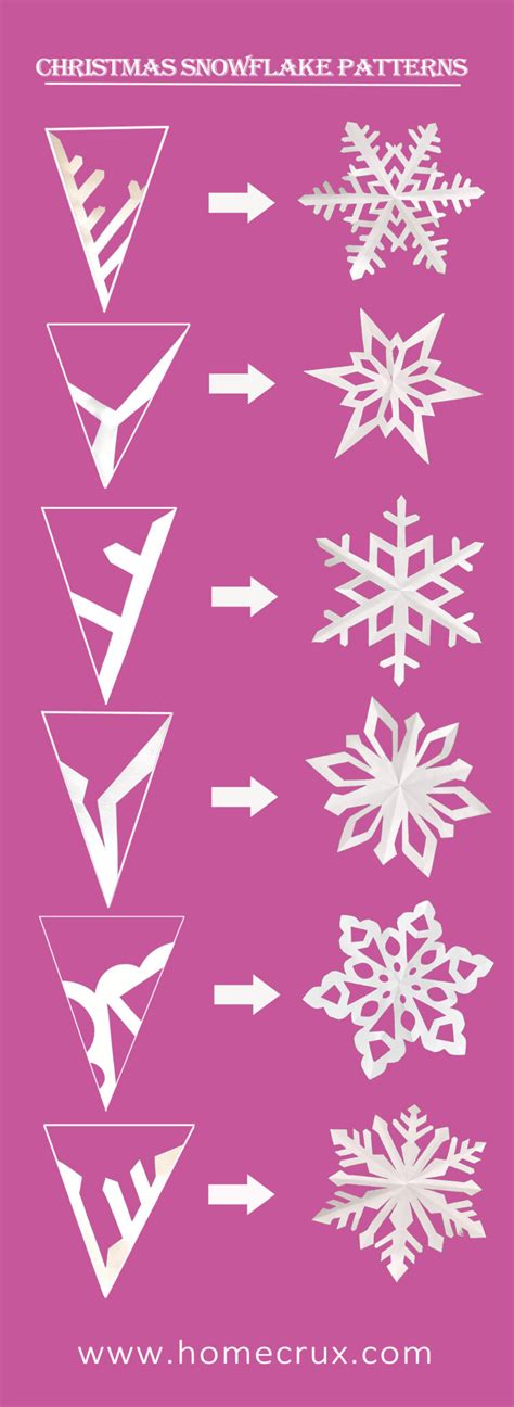 Diy Paper Snowflake Garland For Christmas Wpattern Template Diy Paper Snowflake Garland For Christmas Wpattern Template