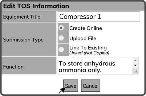 Tos Type Create Online