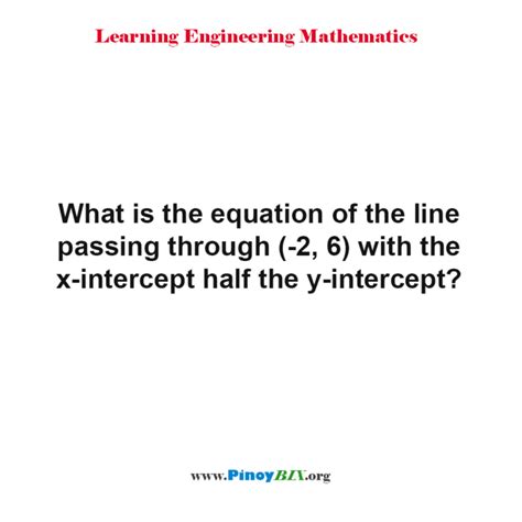 analytic geometry 01 problem pinoybix engineering