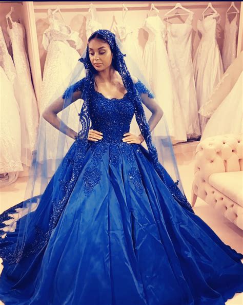 Royal Blue Lace Wedding Dress Blue Wedding Dresses 24 Dreamy Styles