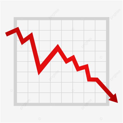 Economic Recession Chart With Red Arrow Down Great Recession