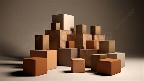 다양한 크기의 흙빛 톤의 직육면체 3d 연단 노란 연단 3d 스튜디오 파란색 연단 배경 일러스트 및 사진 무료 다운로드 Pngtree