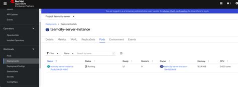 Openshift Teamcity Example This Repo Provides An Example Of How To Run The Teamcity Ci Server