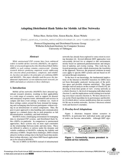 adapting distributed hash tables for mobile ad hoc networks pdf