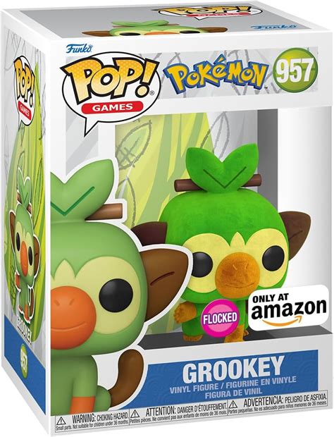 Funko Pop Games Pokemon Grookey Flocked Amazon Exclusive Amazonca Toys And Games