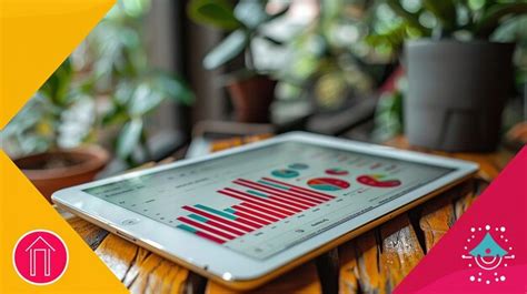 Tablet Displaying Data Charts And Graphs Premium Ai Generated Image