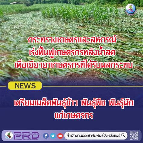 Nbt Connext กระทรวงเกษตรและสหกรณ์ เร่งฟื้นฟูเกษตรกรหลังน้ำลด เพื่อเยียวยาเกษตรกรที่ได้รับผลกระทบ
