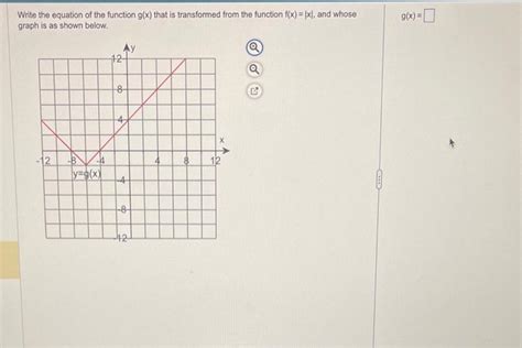 solved write the equation of the function g x that is