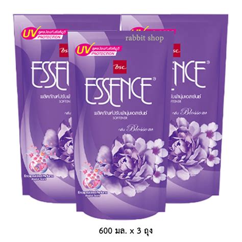 เอสเซ้นซ์ Essence น้ำยาปรับผ้านุ่ม สูตรมาตรฐาน กลิ่นบลอสซั่ม เอสเซ้นซ์ สีม่วง 600 มล X 3