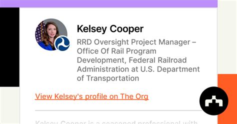 Kelsey Cooper Rrd Oversight Project Manager Office Of Rail Program