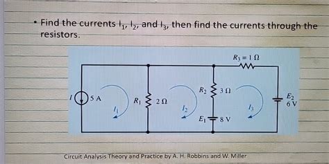 solved find the currents i1 i2 ﻿and i3 ﻿then find the