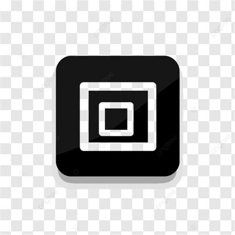Black Square Icon On A White Background Vector A Simplistic Black Icon