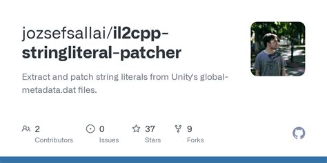 GitHub Jozsefsallai Il Cpp Stringliteral Patcher Extract And Patch String Literals From Unity