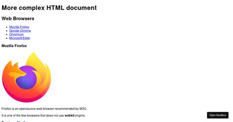 Htmlweb Browsers Codesandbox