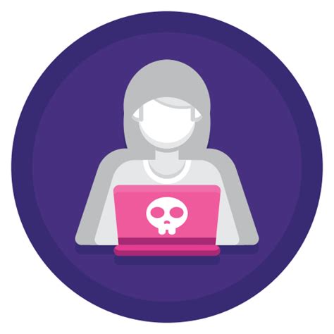 Hacker Flaticons Flat Circular Icon