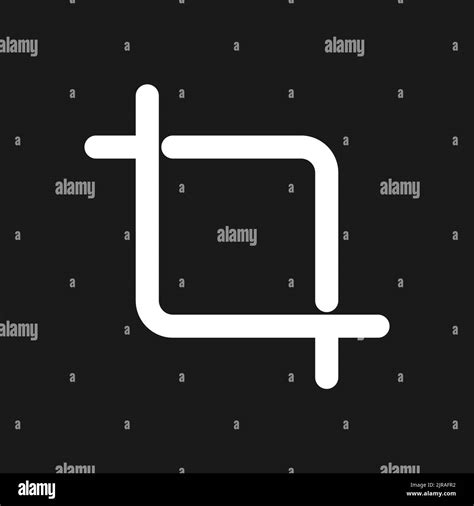 Crop Picture Dark Mode Glyph Ui Icon Stock Vector Image And Art Alamy