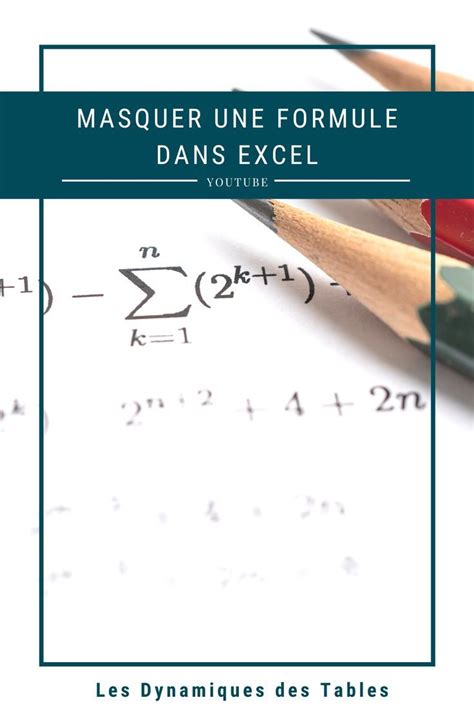 Masquer Une Formule Dans Excel Apprendre Excel