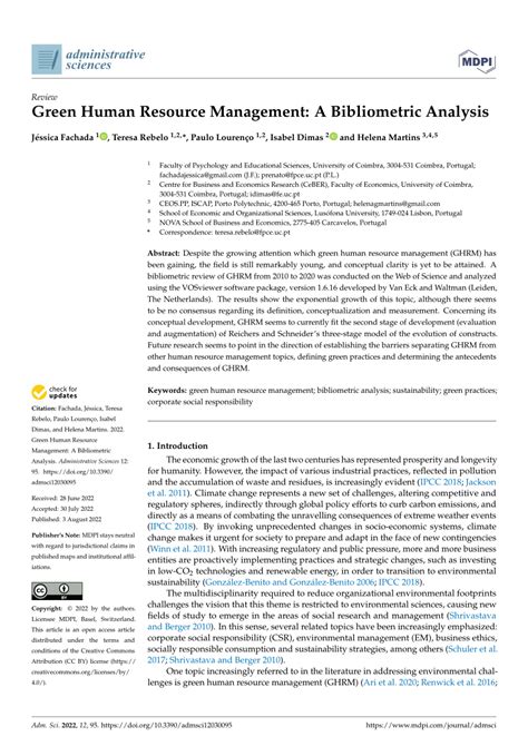 Pdf Green Human Resource Management Practices And Employee Green Behavior