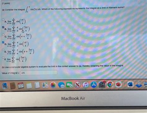 Solved a Consider the integral πsin x dx Which of the Chegg com