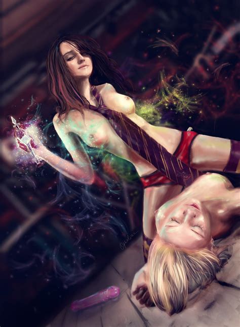 Rule 34 2girls Blonde Hair Breasts Brown Hair Closed Eyes Cowgirl