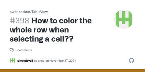 How To Color The Whole Row When Selecting A Cell Issue Evrencoskun Tableview Github