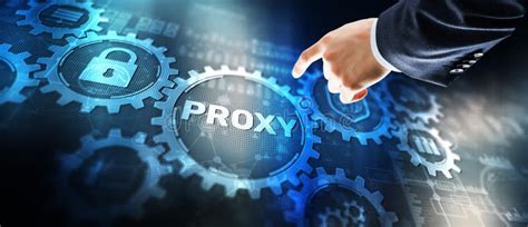 Proxy Server Internet Cyber Security Network Concept On Virtual Screen Stock Image Image Of