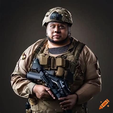 Satirical Illustration Of An Overweight Military Person On Craiyon