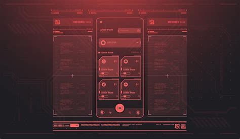Premium Vector Scifi Futuristic Hud Dashboard Display Virtual Reality