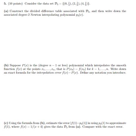 Solved Points Consider The Data Set Chegg