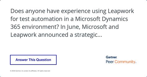 Does Anyone Have Experience Using Leapwork For Test Automation In A Microsoft Dynamics 365