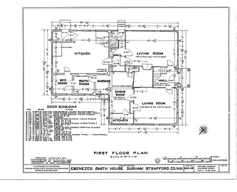 Habs Nh9 Dur4 Sheet 2 Of 38 Ebenezer Smith House