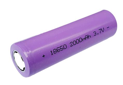 Li Ion 18650 37 V 2000mah 74wh Rechargeable Flat Top Battery