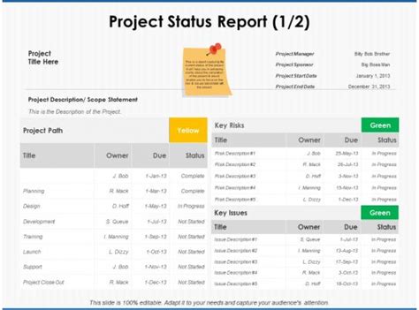Project Progress Report Slide Team