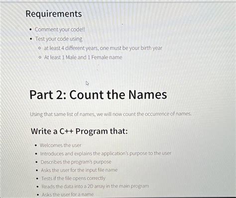 Solved Homework Part Baby Name By Year Female Male Year Chegg Com