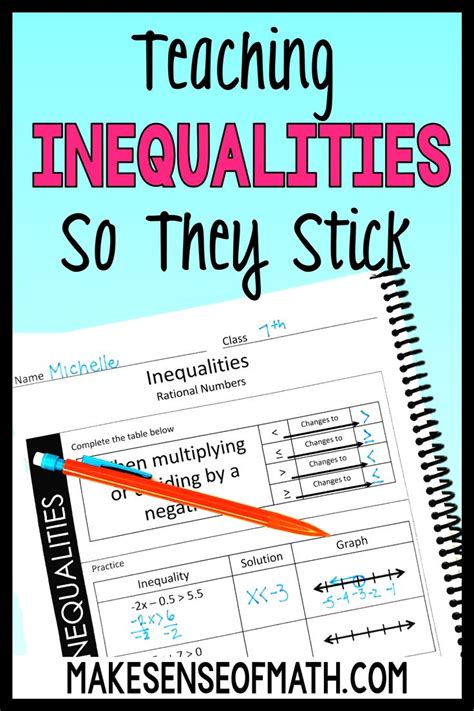 Teaching Inequalities Middle School Inequality Teaching 8th Grade Math