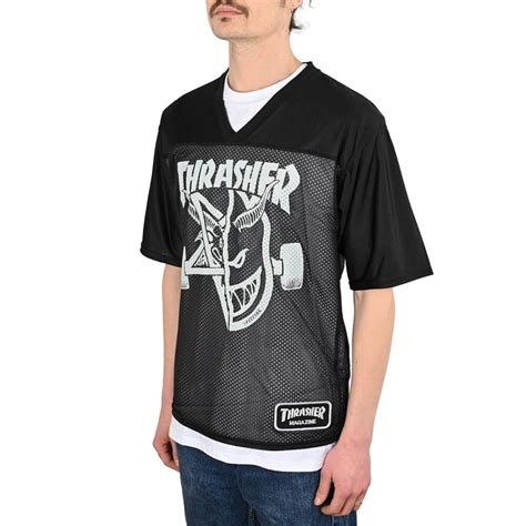 Thrasher X Spitfire Thrash And Burn Ss Jersey Black