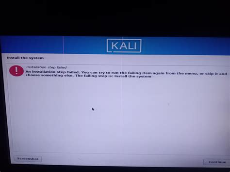 An Installation Step Failed You Can Try To Run The Following Item Again From The Menu Or Skip