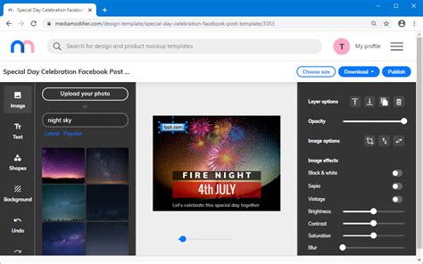Facebook Layout Template