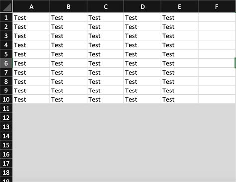 How To Grey Out Unused Areas Of A Worksheet Excel Business Tech Planet
